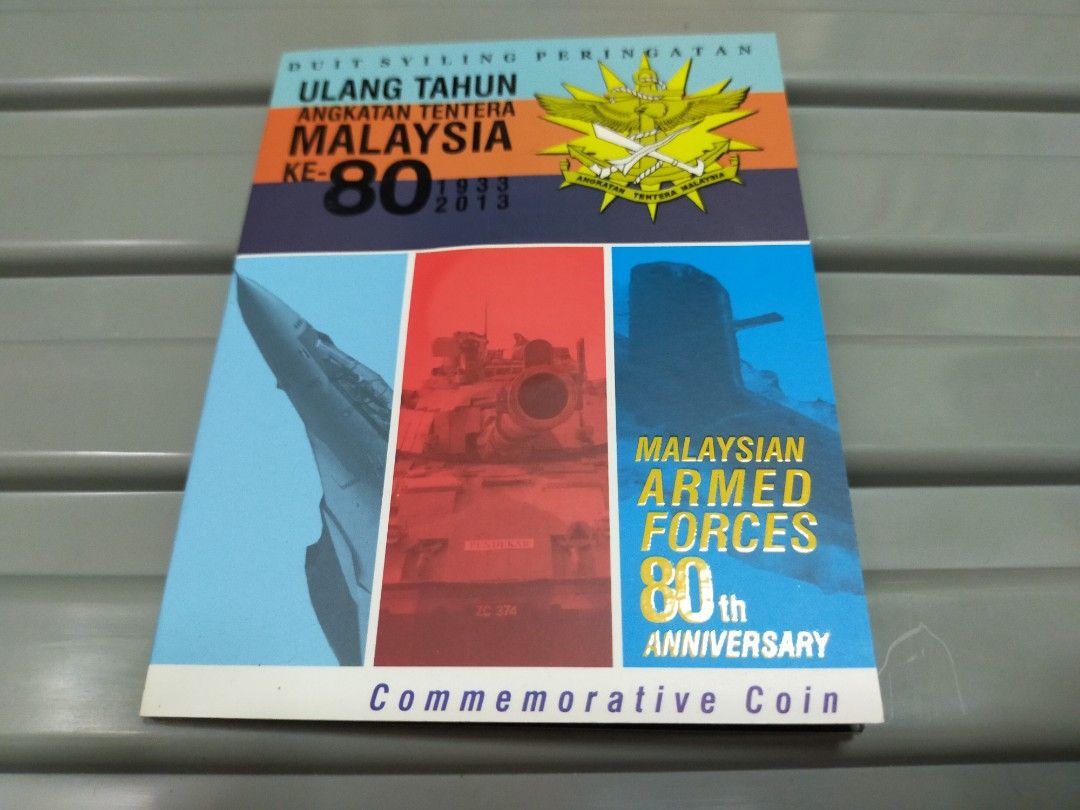Coin card rm1 nordic gold Angkatan Tentera Malaysia ulang tahun ke 80 ATM malaysian Armed Forces ...