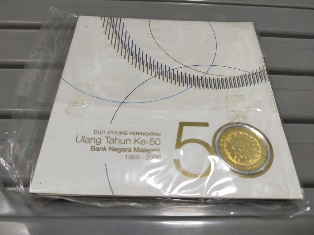 Coin card rm1 bnm 50 year anniversary bank negara 2009 duit syiling ...