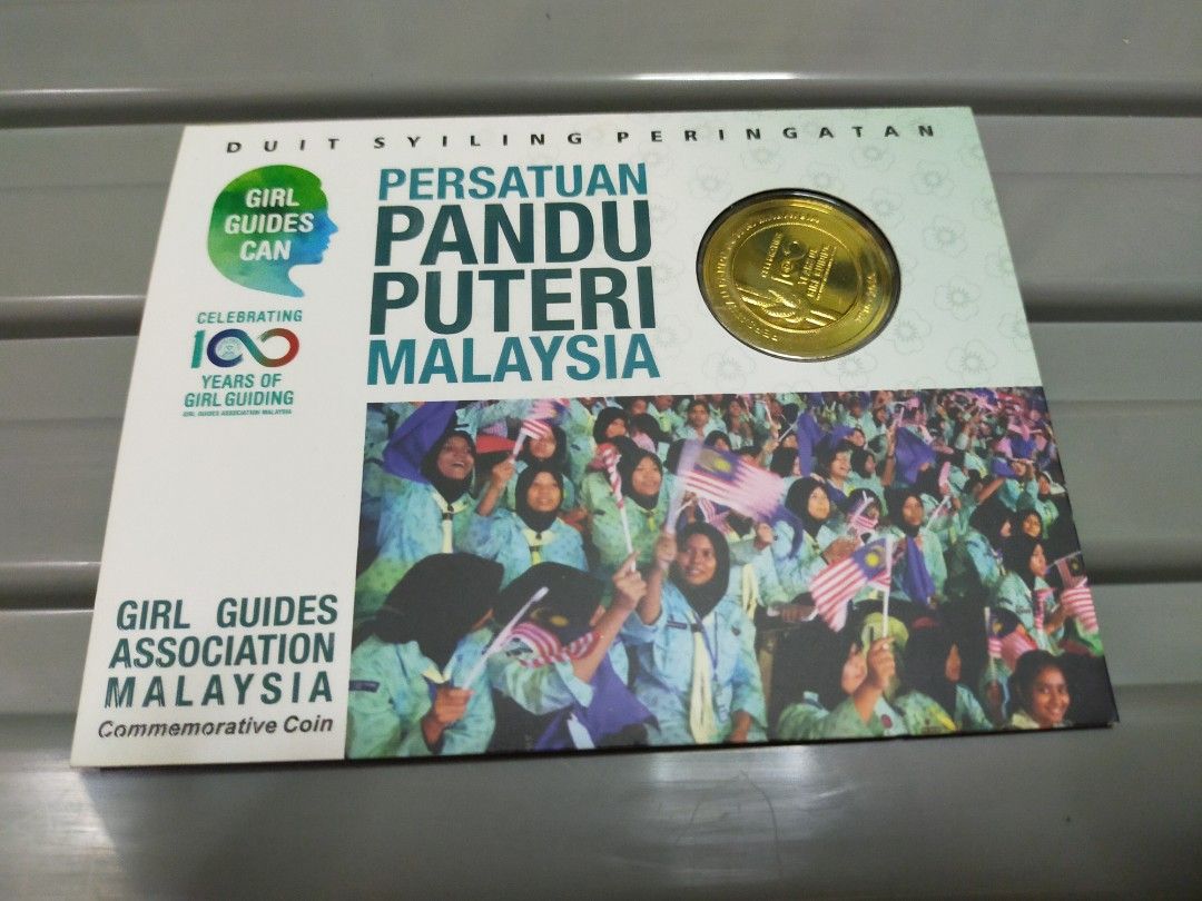 Coin card rm1 girl guides association malaysia 100 years 2016 persatuan ...