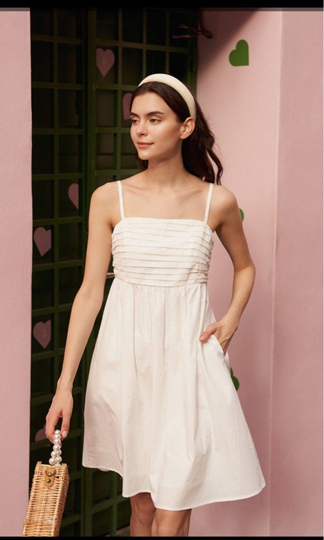 Cora babydroll dress in white, Women's Fashion, Dresses & Sets, Dresses ...