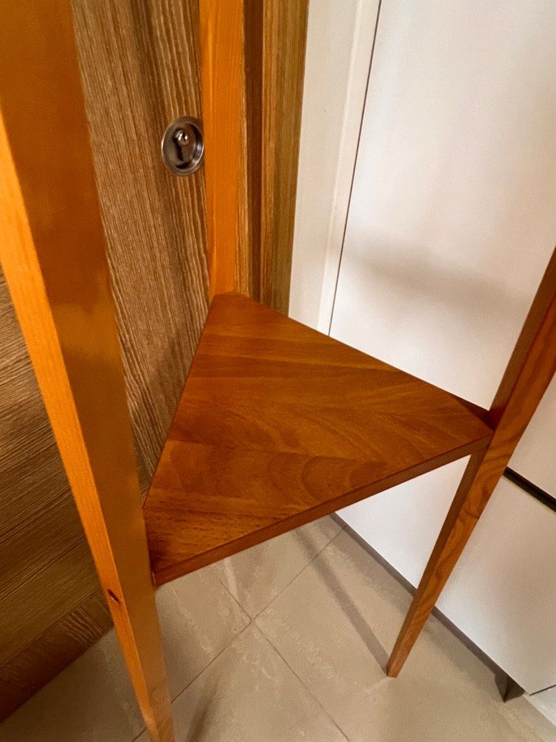 Corner triangle Clothes hanger hanging com display rack rack wooden ...
