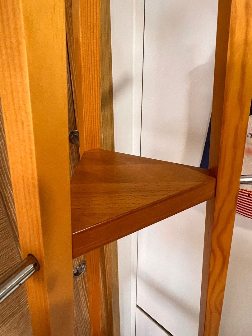 Corner triangle Clothes hanger hanging com display rack rack wooden ...