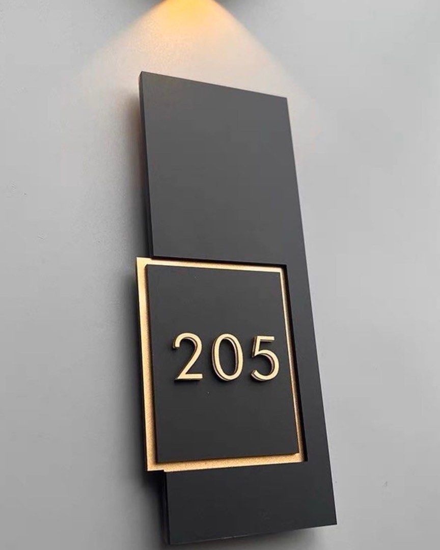 Custom made door unit number signage/ company name sign/ house number ...