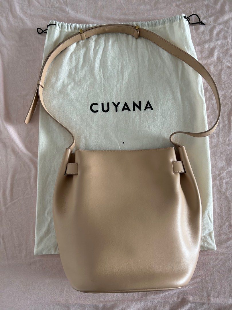 Cuyana Nude Leather Bucket Bag on Carousell