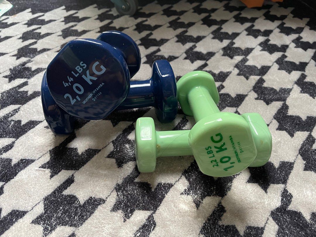 Decathlon weights set 1kg + 2kg, Sports Equipment, Exercise & Fitness ...