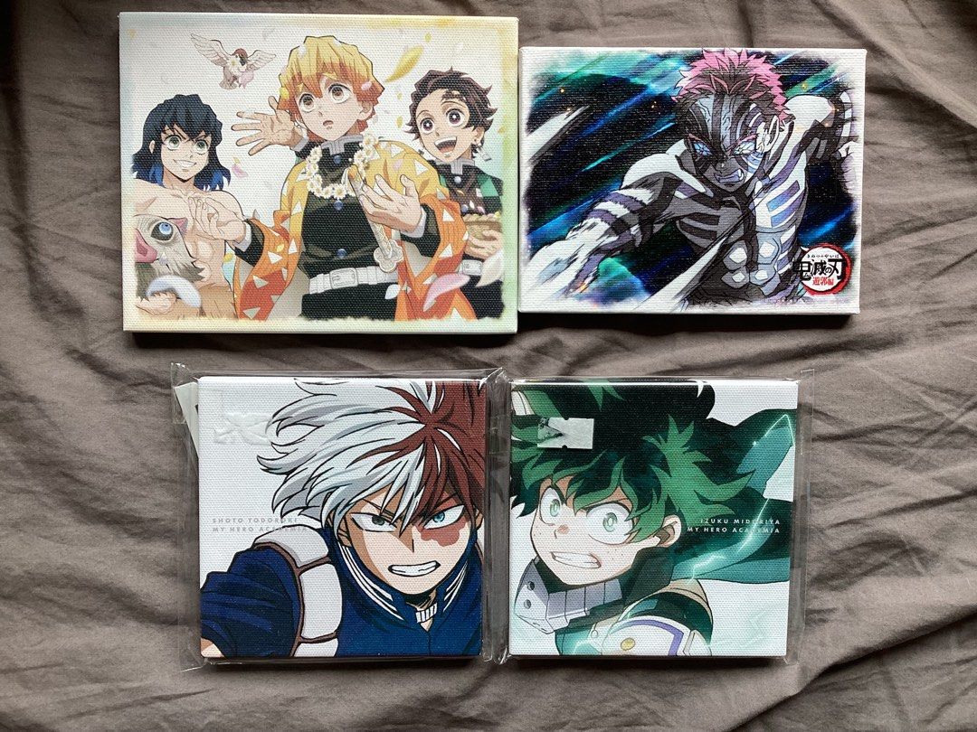 Demon Slayer and My Hero Academia acrylic canvas (tiles), Hobbies ...