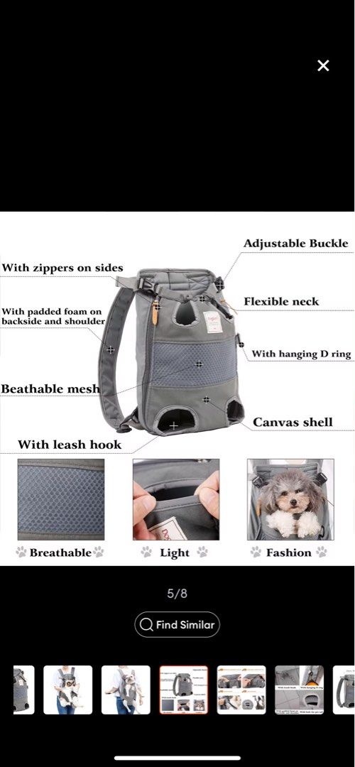Dog carrier backpack, Pet Supplies, Homes & Other Pet Accessories on Carousell