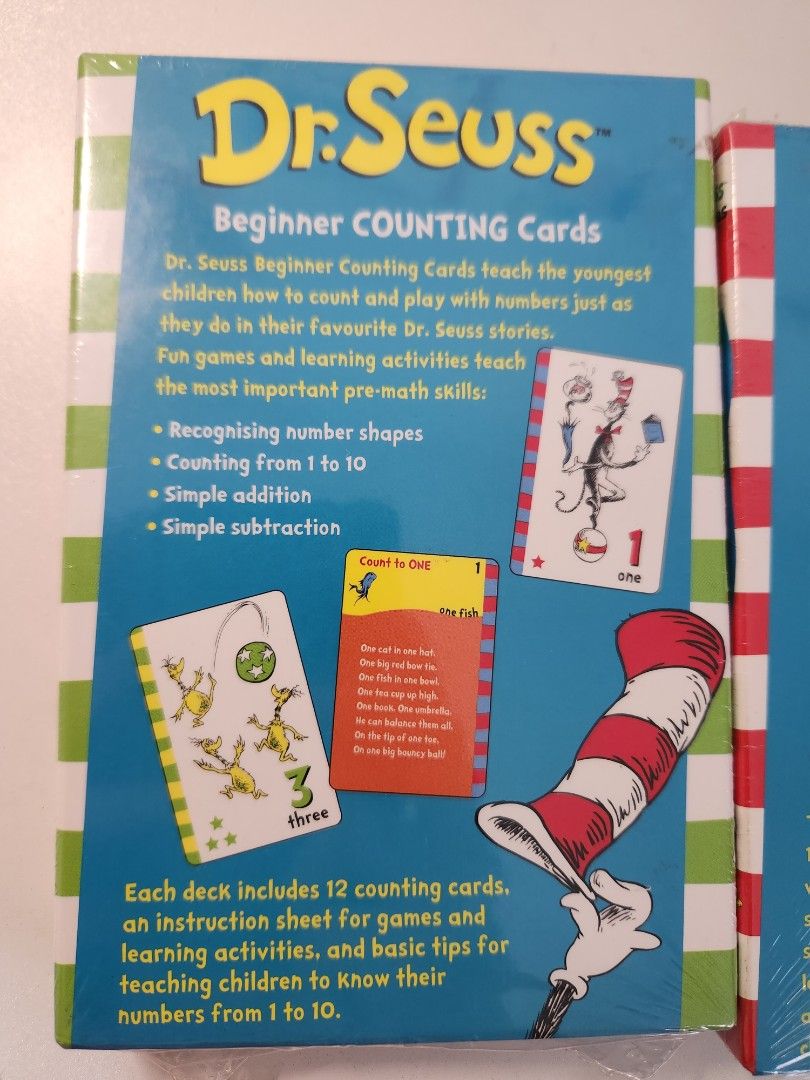 Dr Seuss counting card Beginner concept cards opposites, Hobbies & Toys ...