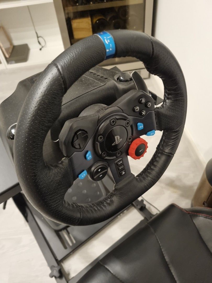 S5 Driving Rig + Logitech Controller set, Video Gaming, Gaming ...