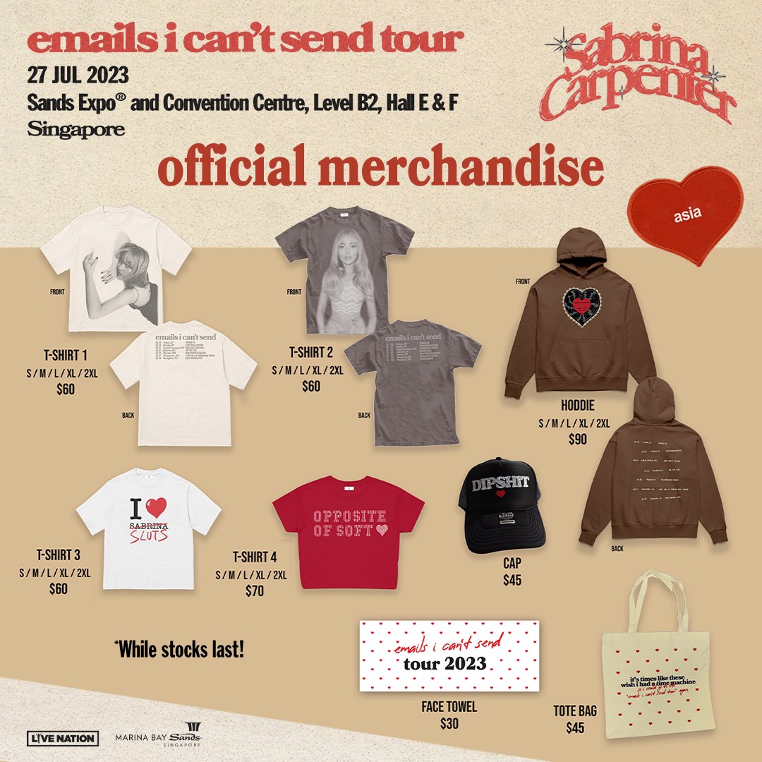 eics emails i cant send tour sabrina carpenter hoodie merch, Hobbies ...