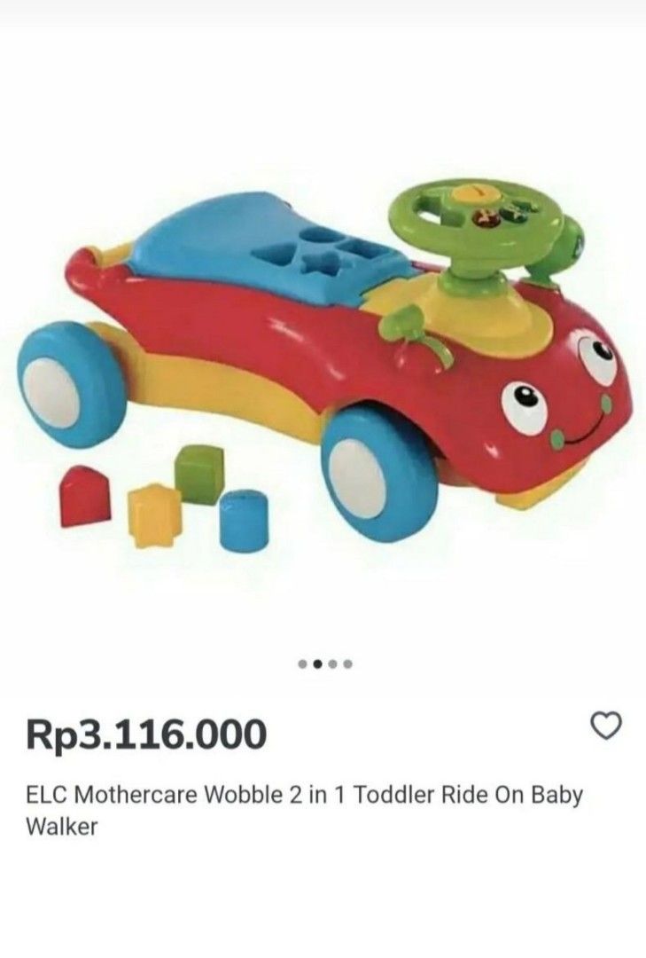 Elc push baby walker wabble 2 in 1, Bayi & Anak, Mainan & Baby Walker ...