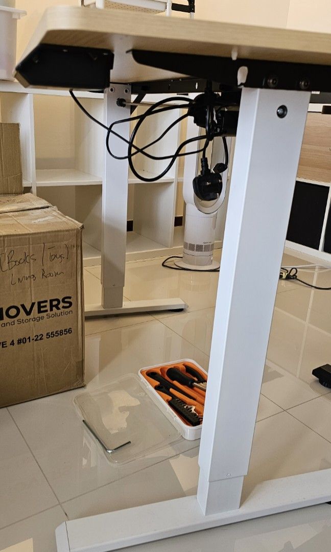 Electricity adjustable height Study Table, Furniture & Home Living ...