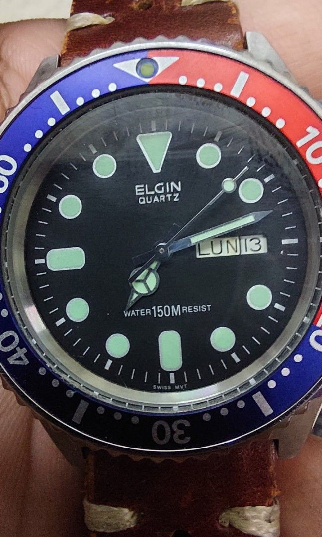 ELGIN quartz diver 150m, Men's Fashion, Watches & Accessories, Watches ...