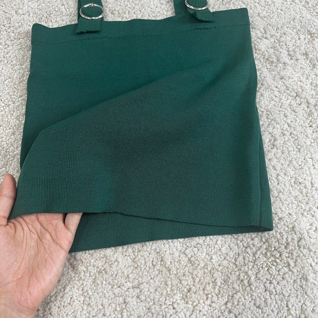 Emerald Green Strap Top, Women's Fashion, Tops, Sleeveless on Carousell