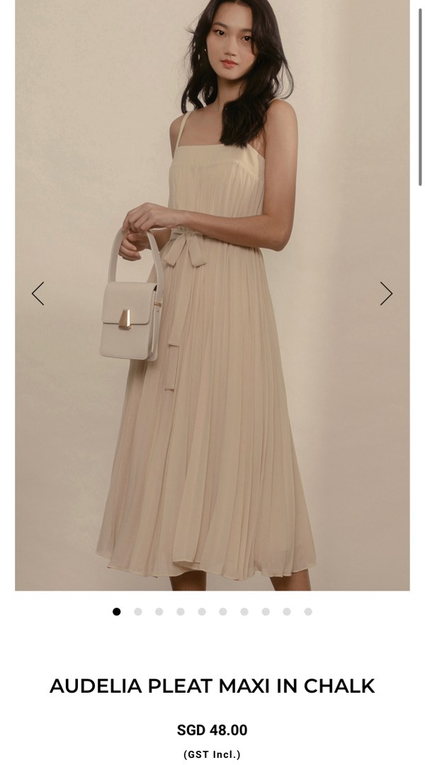 Fashmob AUDELIA PLEAT MAXI, Women's Fashion, Dresses & Sets, Dresses on ...