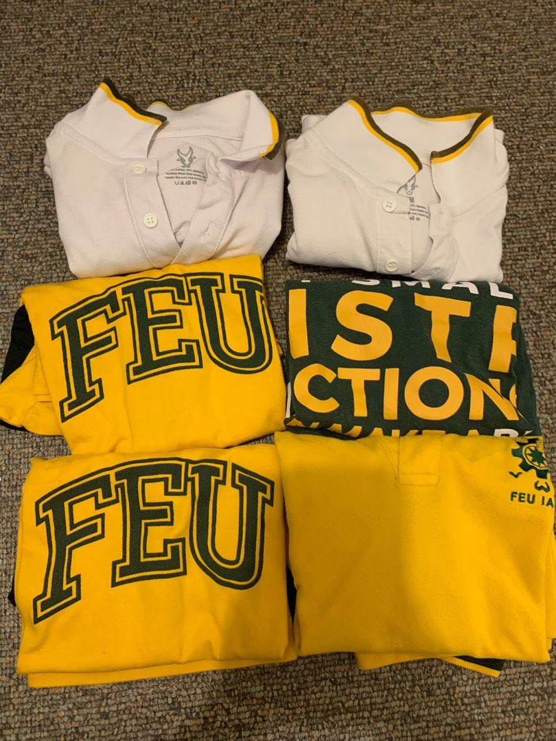 FEU IABF Institution Polo, NSTP Shirt and PE Shirt (TAKE ALL) on Carousell