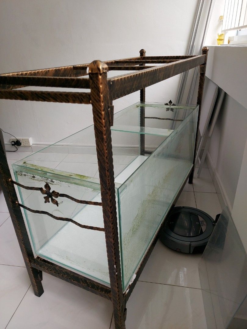 Fish tank + Fish tank double-decker stand, Pet Supplies, Homes & Other ...