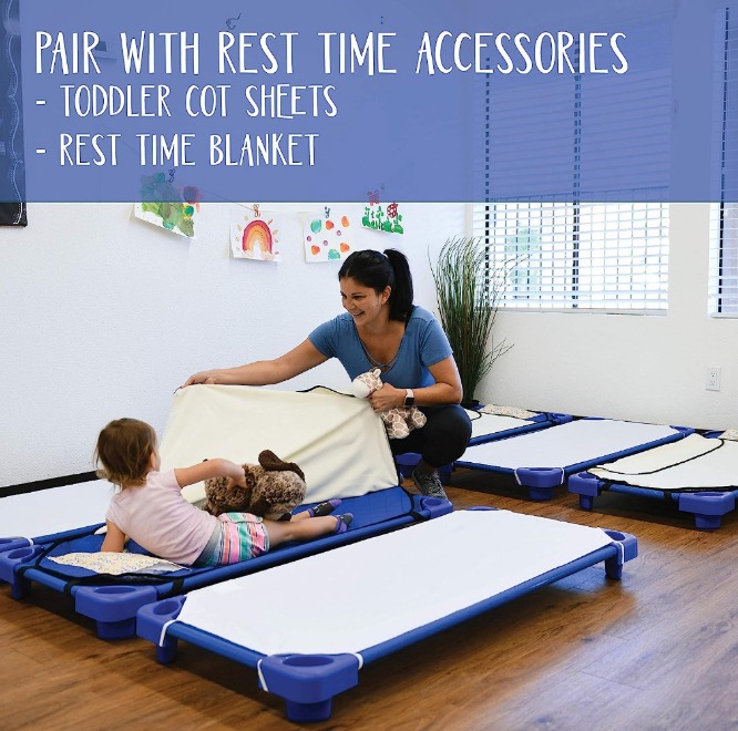 [FREE DELIVERY] Stackable Daycare Cots for Preschool Kids Sleeping ...