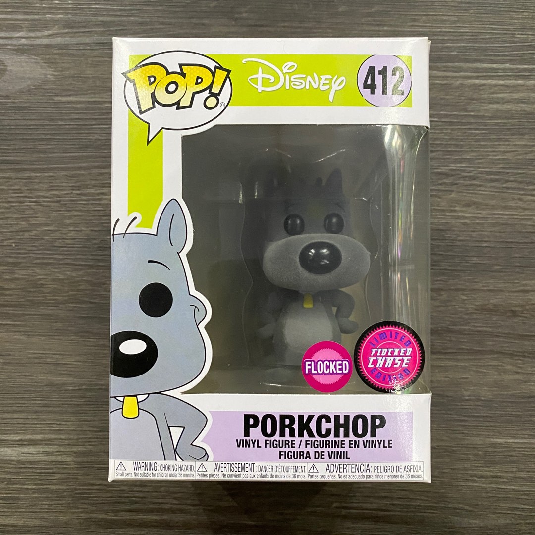 Funko Pop #412: Disney - Porkchop (Flocked) (Chase), Hobbies & Toys ...
