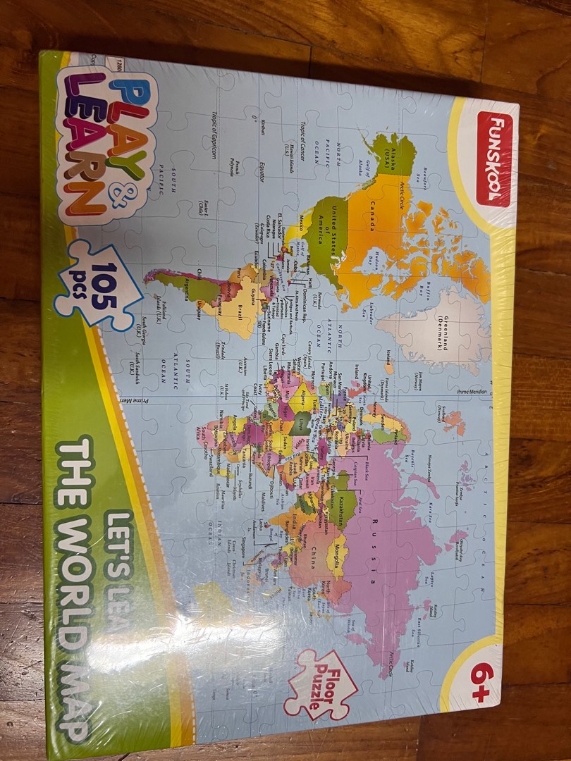 Funskool The World Map Puzzle, Hobbies & Toys, Toys & Games on Carousell