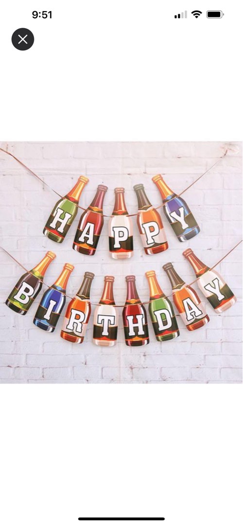 Generic Happy Birthday banner / party deco, Hobbies & Toys, Stationery ...