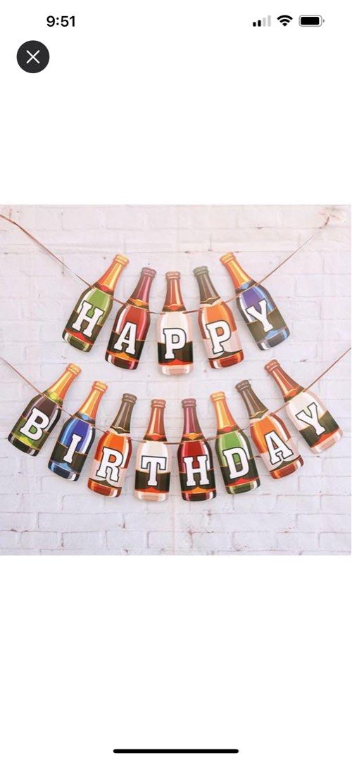 Generic Happy Birthday banner / party deco, Hobbies & Toys, Stationery ...