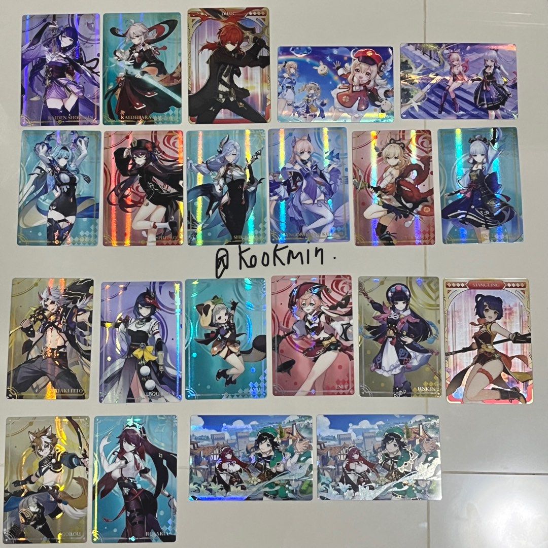 [wts] Genshin Impact Wafer/Metallic Cards Official, Hobbies & Toys ...