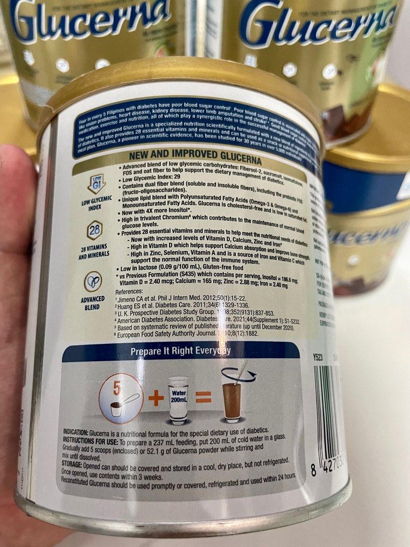 Glucerna Chocolate 400g, Food & Drinks, Other Food & Drinks on Carousell