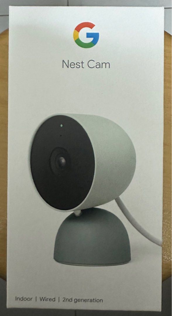 Google Nest Cam / Indoor / Wired / 2nd generation / Colour: Fog, Computers & Tech, Parts ...