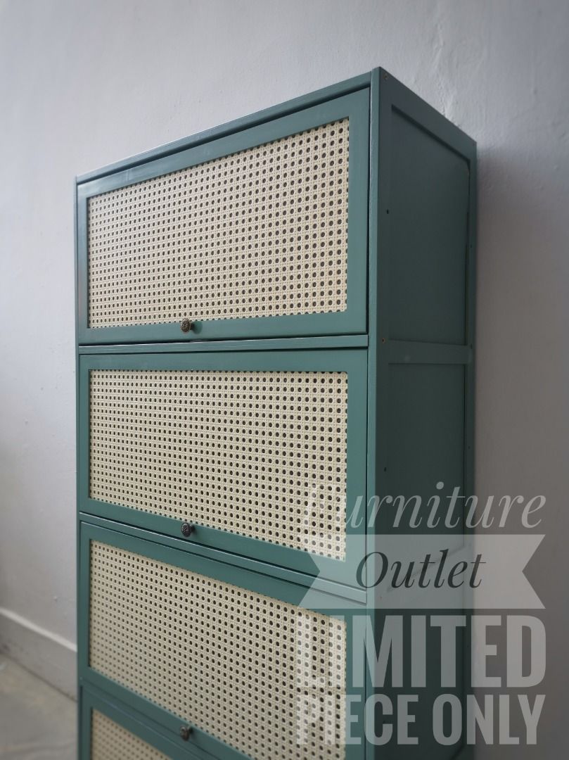 Green Tall Shoe Cabinet/Doorway Shoe Cabinet, Furniture & Home Living ...