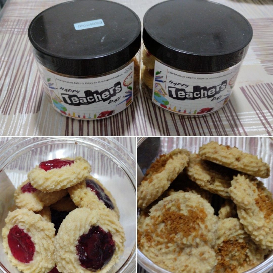 Halal eggless jam cookies and eggless creamy Biscoff, Food & Drinks ...