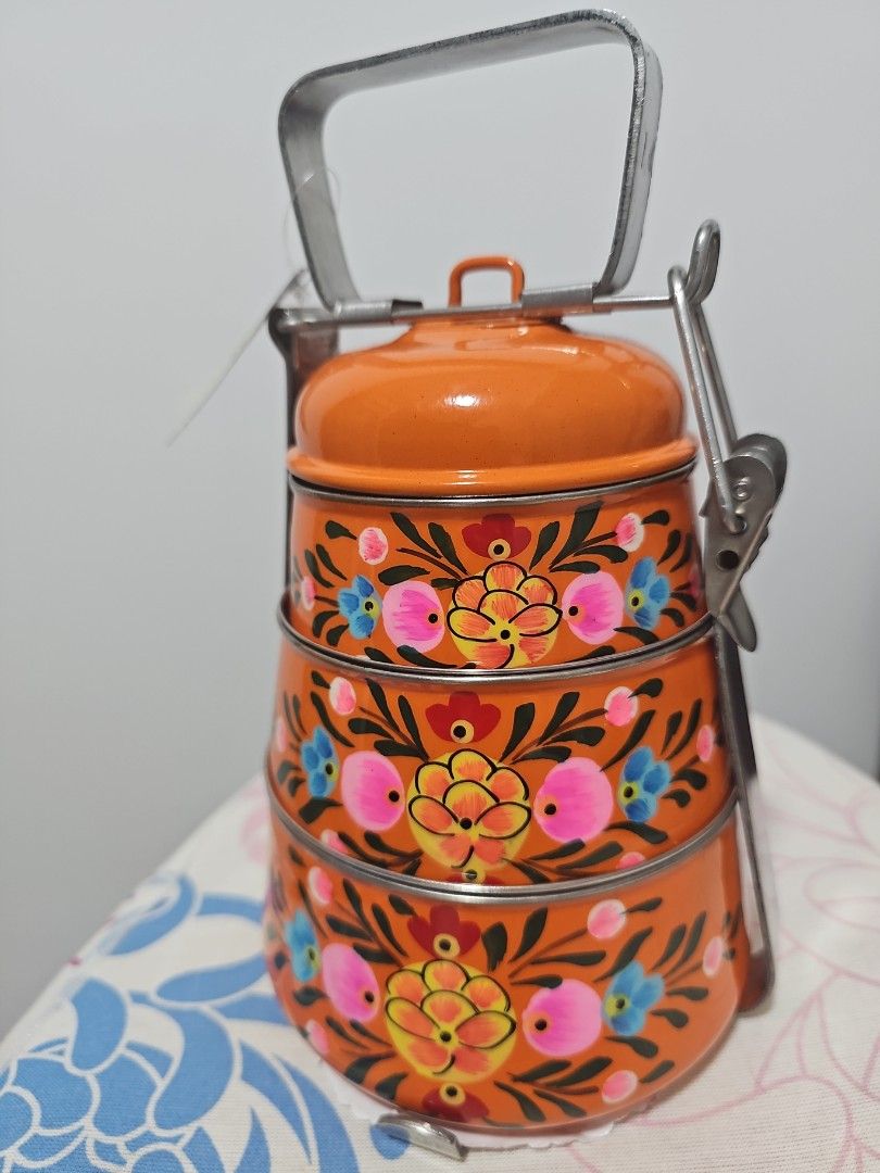 Handpainted 3 Tier Tiffin, Furniture & Home Living, Kitchenware ...