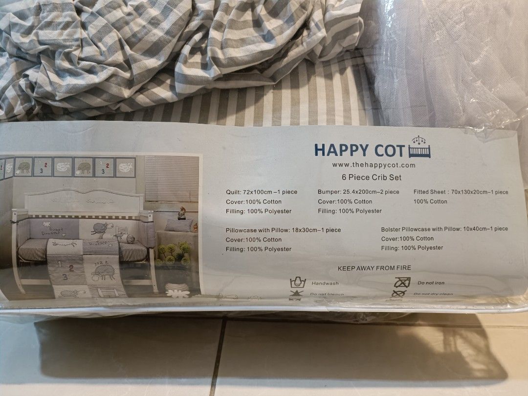 Happy Cot Happy Dream 4-in-1 Convertible Baby Cot, Babies & Kids, Baby ...