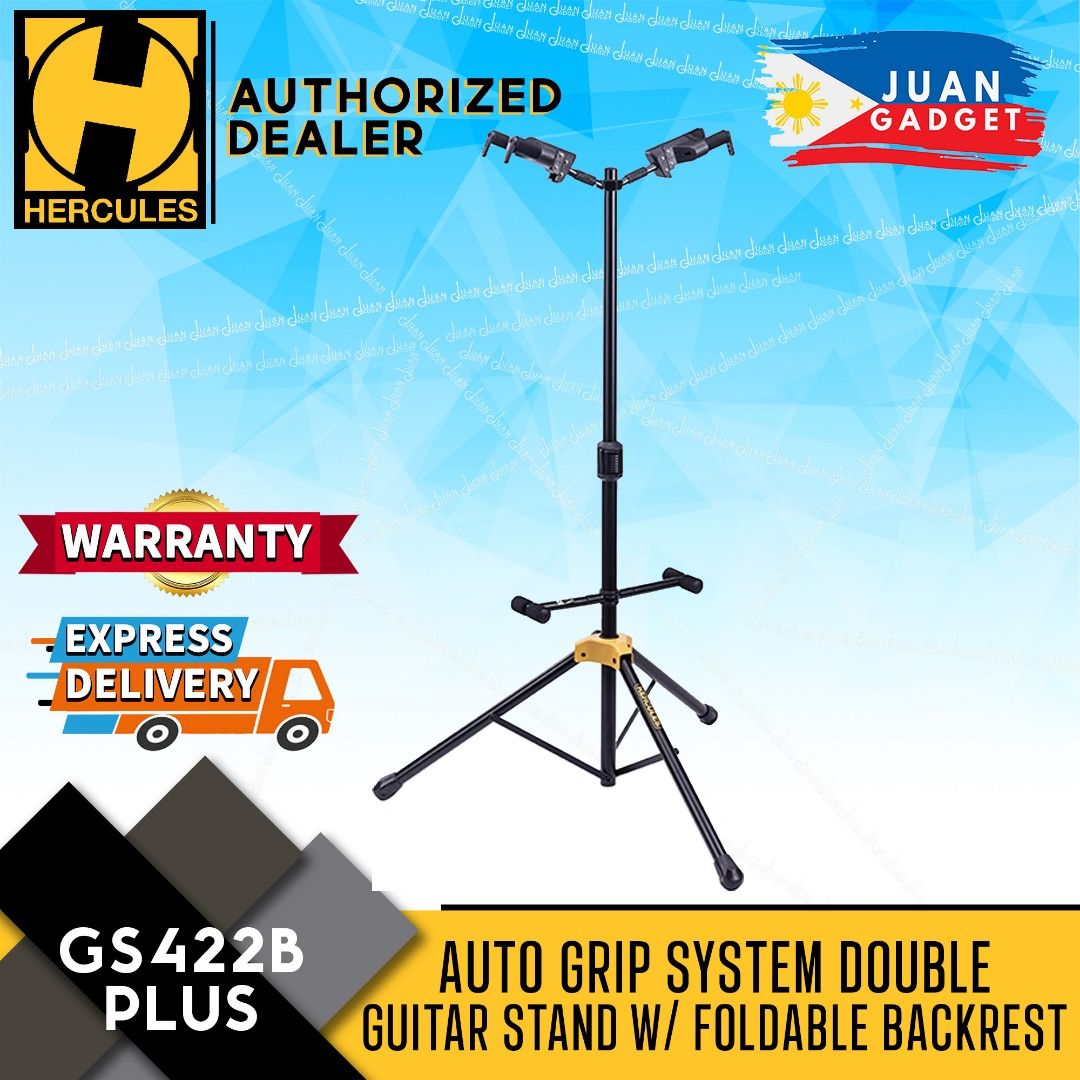 Hercules GS422B PLUS Dual Guitar Stand with Auto Grip System and ...