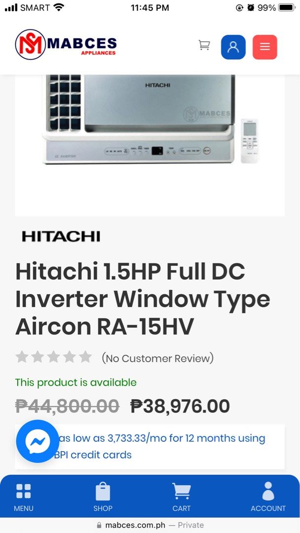 Hitachi 1.5 HP Full DC Inverter Window Type, TV & Home Appliances, Air ...