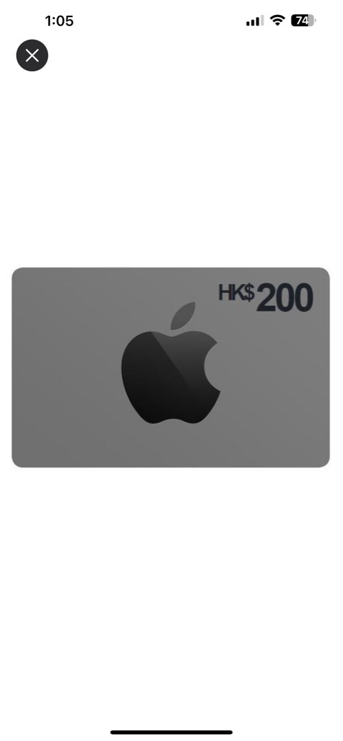 HK$200 Apple Gift Card, 門票＆禮券, 商店或商場現金券 - Carousell