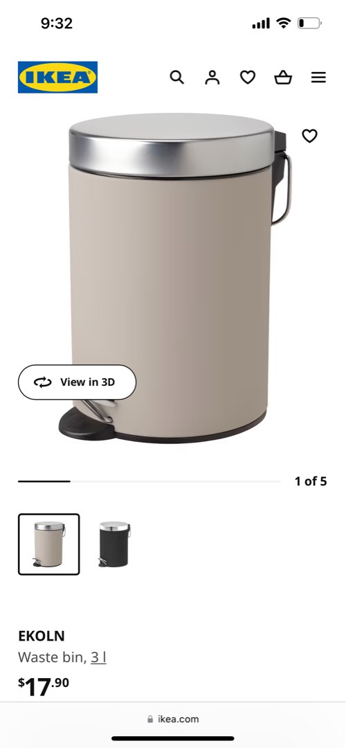 Ikea EKOLN waste rubbish bin, Furniture & Home Living, Cleaning ...