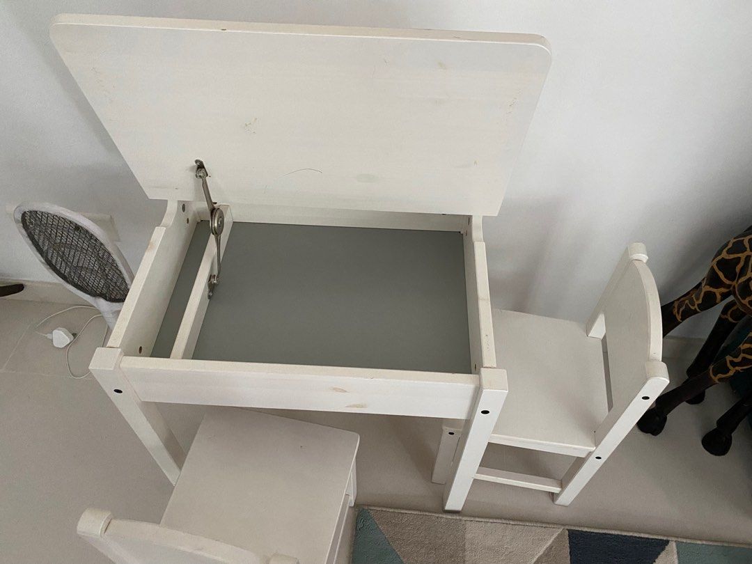 Ikea Sundvik kid desk & 2 chairs, Babies & Kids, Baby Nursery & Kids ...