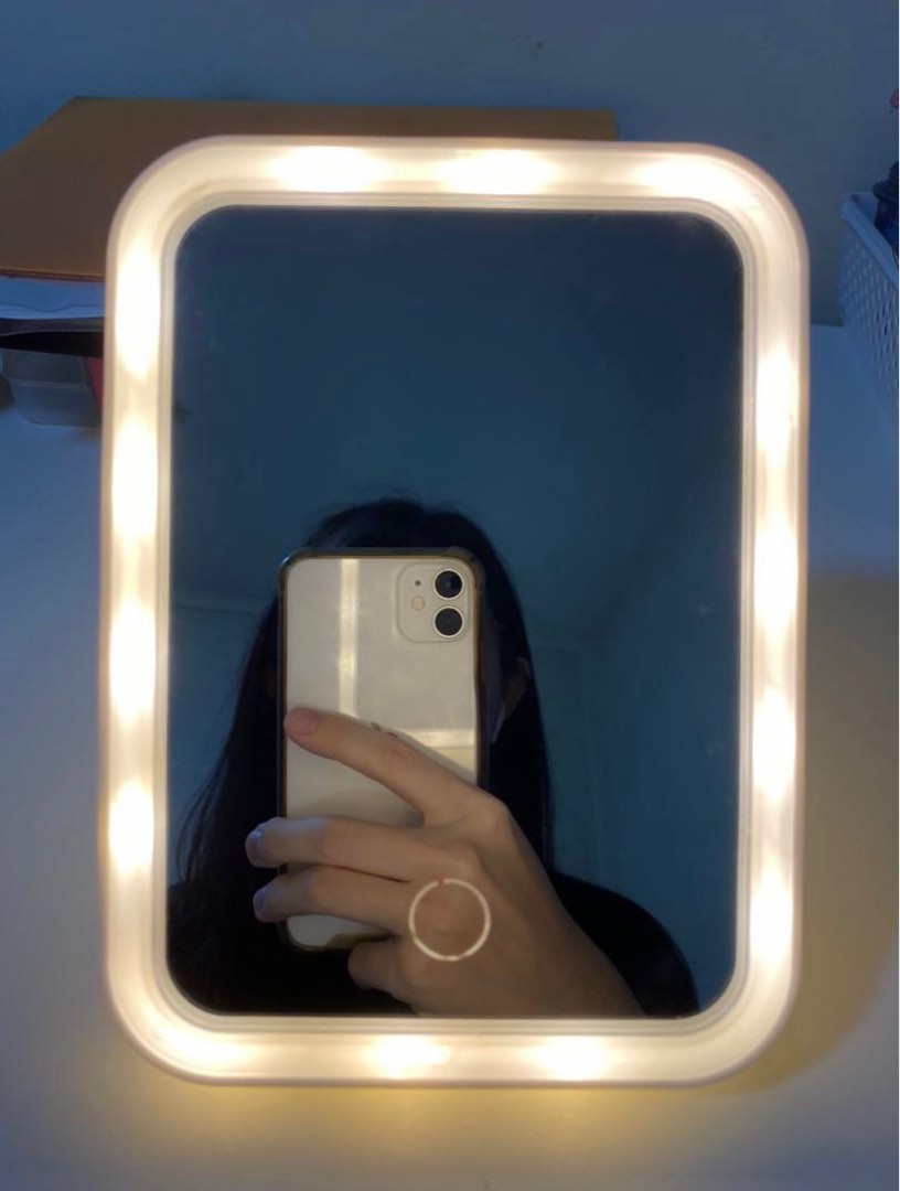 LED Table Mirror, Furniture & Home Living, Home Decor, Mirrors on Carousell