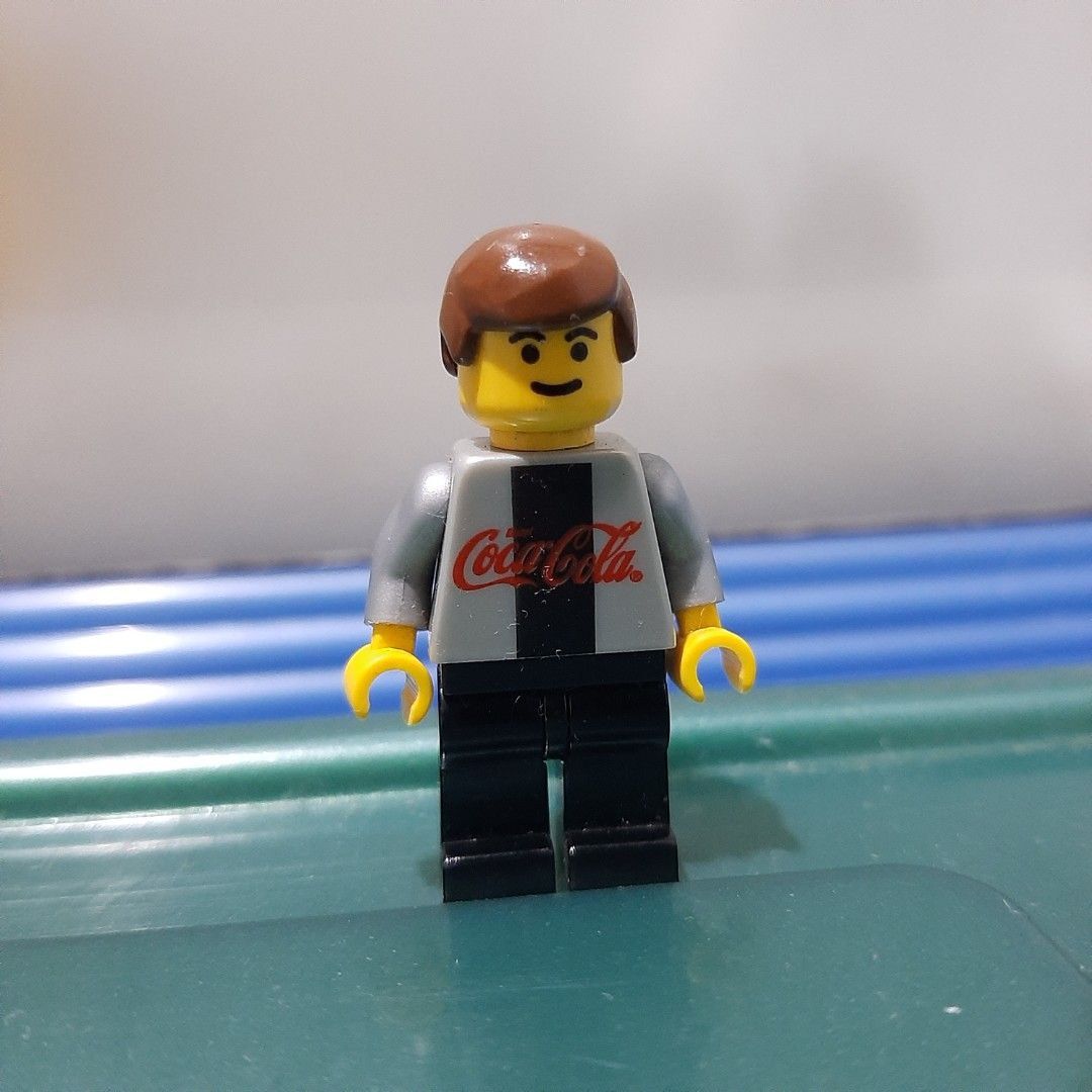 Lego coca cola coke soccer silver minifigure on Carousell