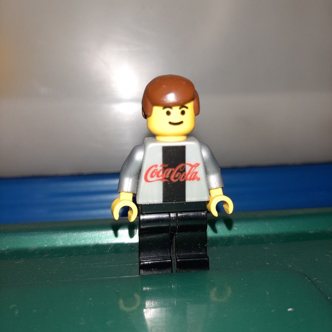 Lego coca cola coke soccer silver minifigure on Carousell