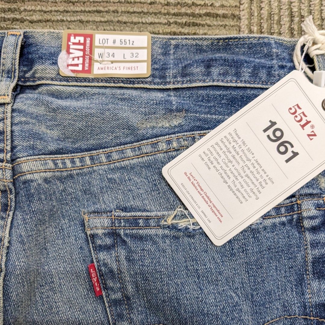 Levi's Vintage Clothing 551z 1961, Men's Fashion, Bottoms, Jeans on Carousell