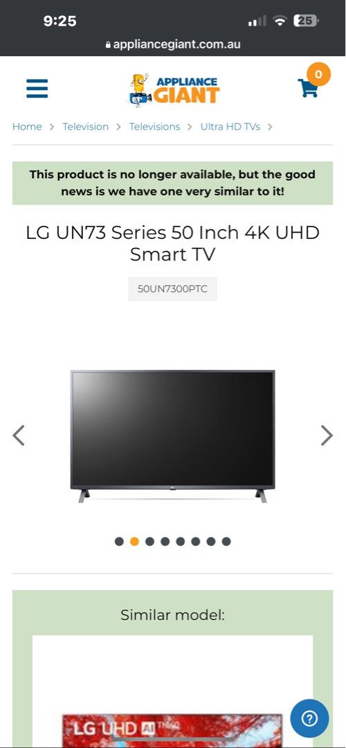 LG UN73 Series 50 Inch 4K UHD Smart TV, TV & Home Appliances, TV ...