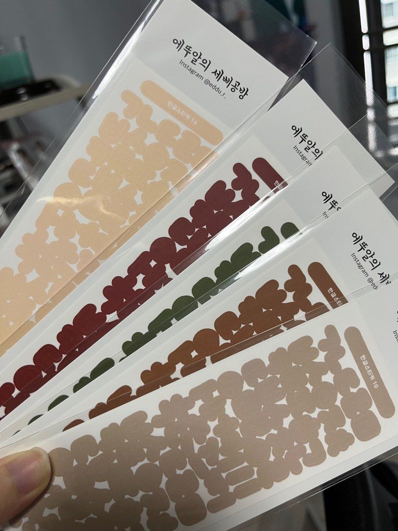 [MADE IN KOREA] Hangul Pack Korean Letter Alphabet Stickers, Hobbies ...