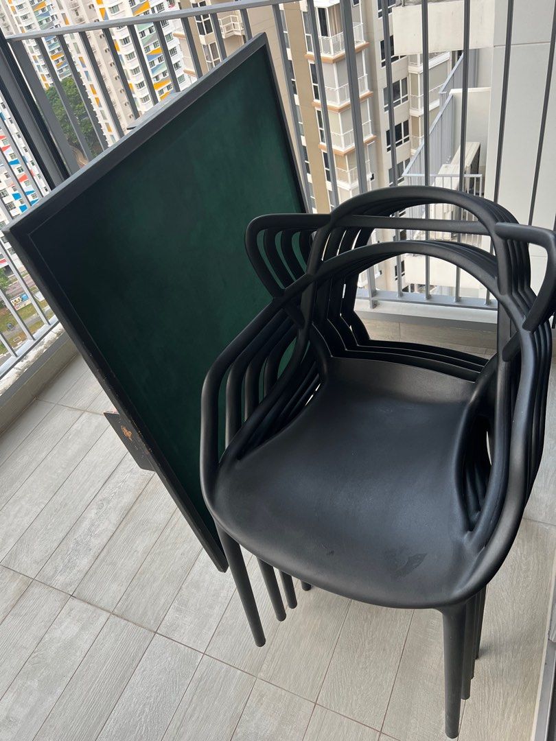 Mahjong Table and 4 x Chairs, Furniture & Home Living, Furniture ...