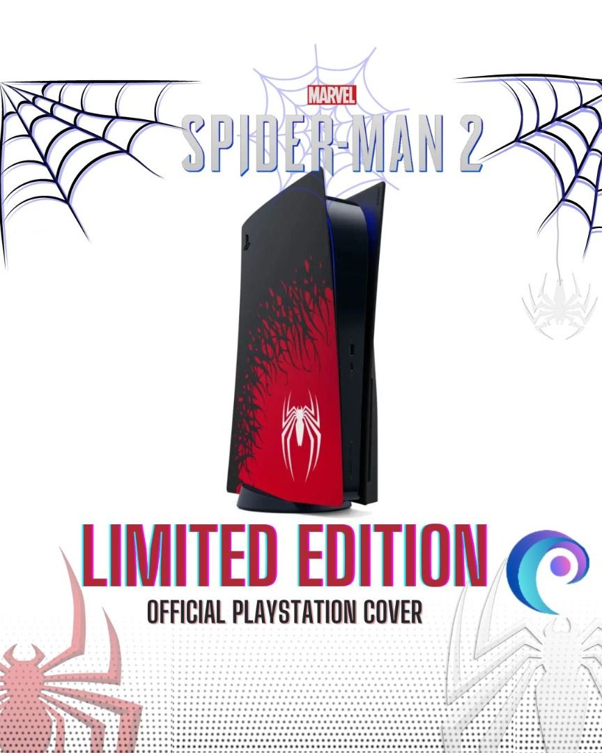 Marvel's Spiderman 2 Limited Edition PS5 Disc Console Cover, Video ...