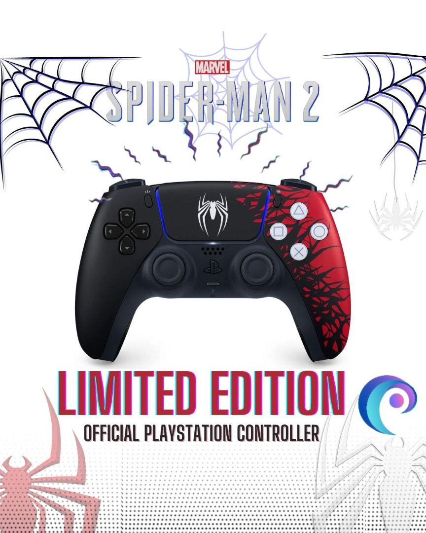 Marvel's Spiderman 2 PS5 Limited Edition Dualsense Wireless Controllers ...