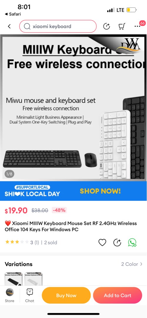 Xiaomi Miiw wireless keyboard, Computers & Tech, Parts & Accessories ...