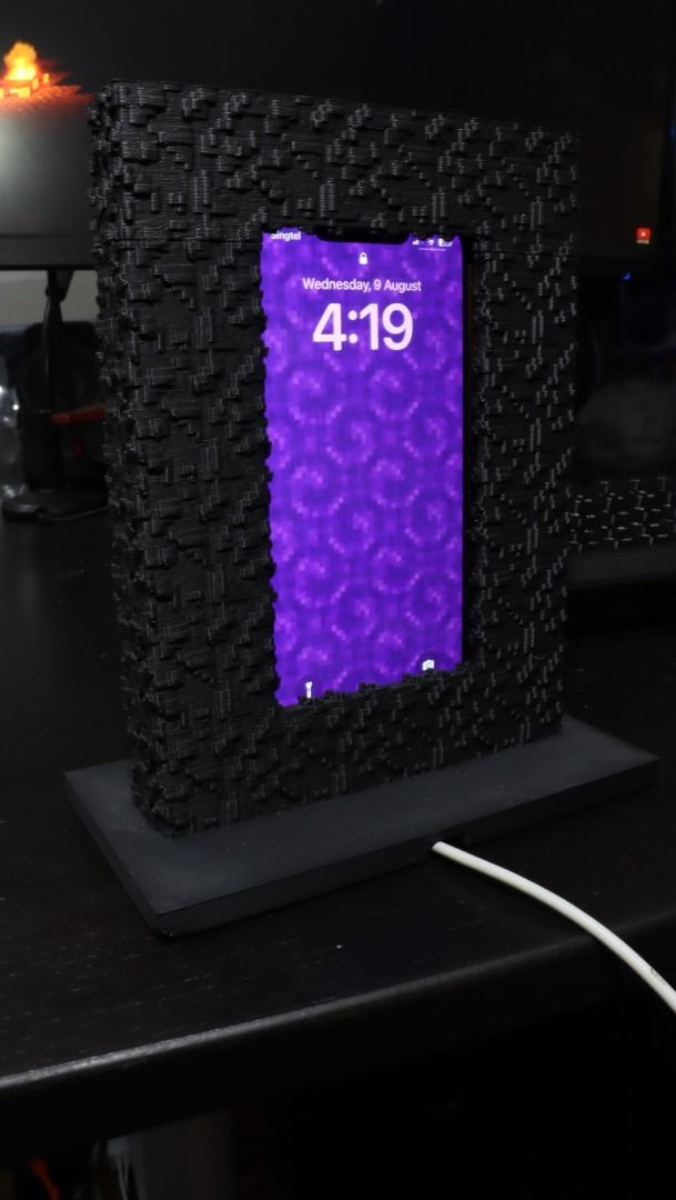 Minecraft Nether Portal Phone Stand / Charger, Hobbies & Toys, Toys ...