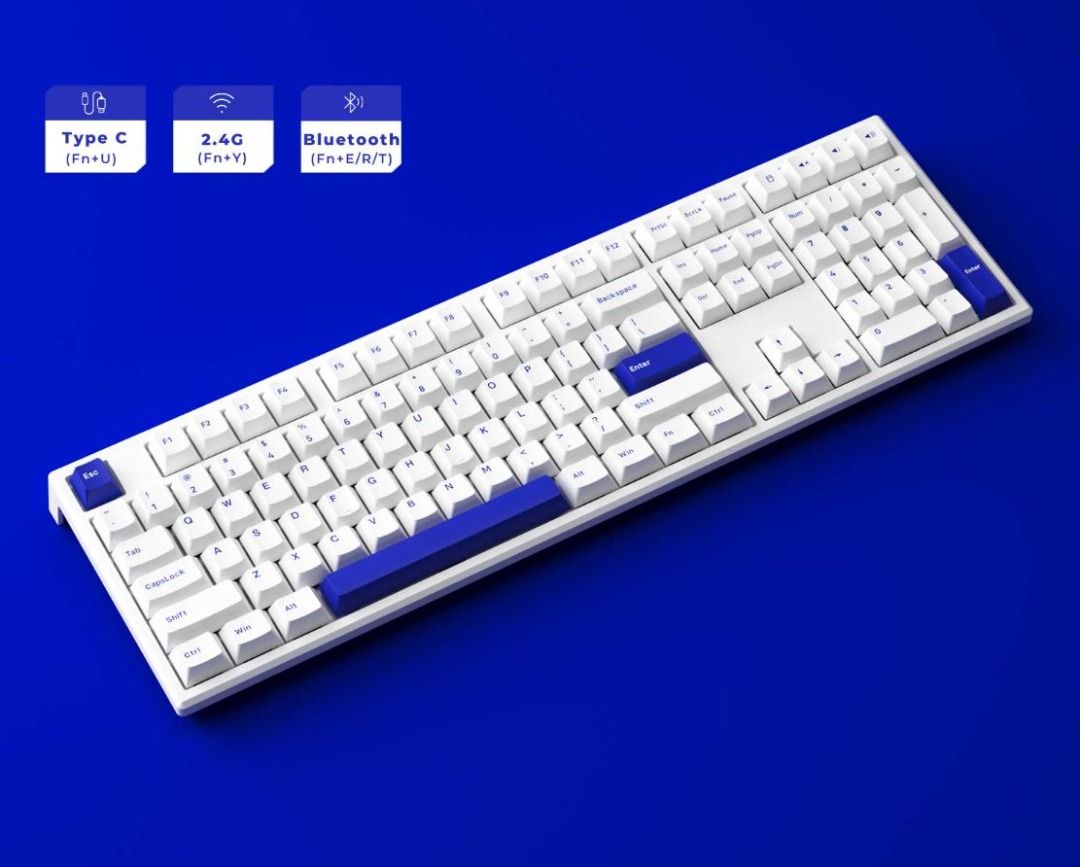 MonsGeek MG108B | Prebuilt Mechanical Keyboard | 100% (108 Keys) | Red ...